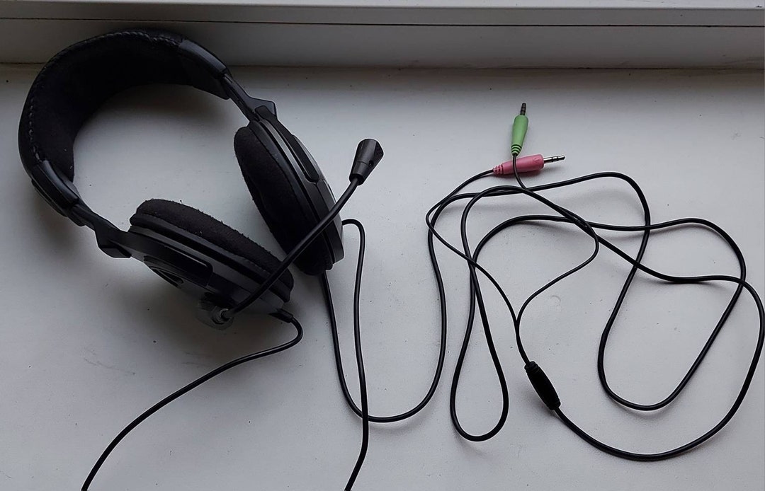 Vintage Computer Headset (headphones With Microphone) HAMA CS-408 - Etsy