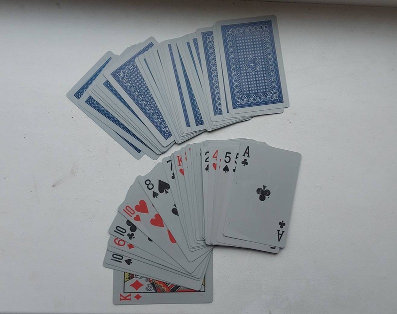 Vintage Playing Cards 54 Cards - Etsy