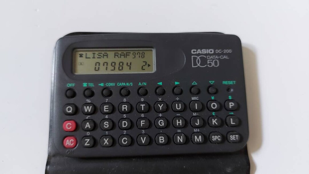 Vintage Japanese Casio Data-cal DC-200 Bk-s Calculator Database - Etsy