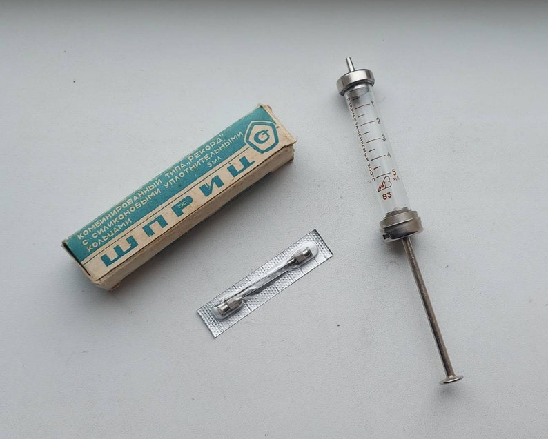 Vintage Soviet Syringe Glass Injection Reusable 5 Ml USSR - Etsy