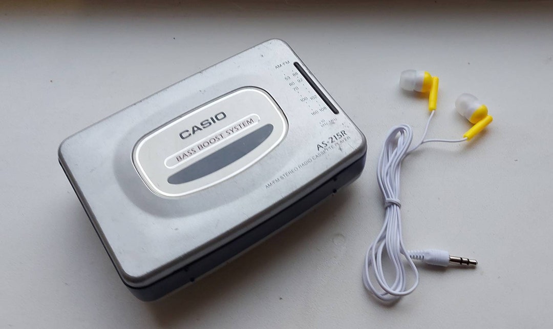 Rare CASIO-AS215R Cassette Player With AM/FM Radio Japan With ...