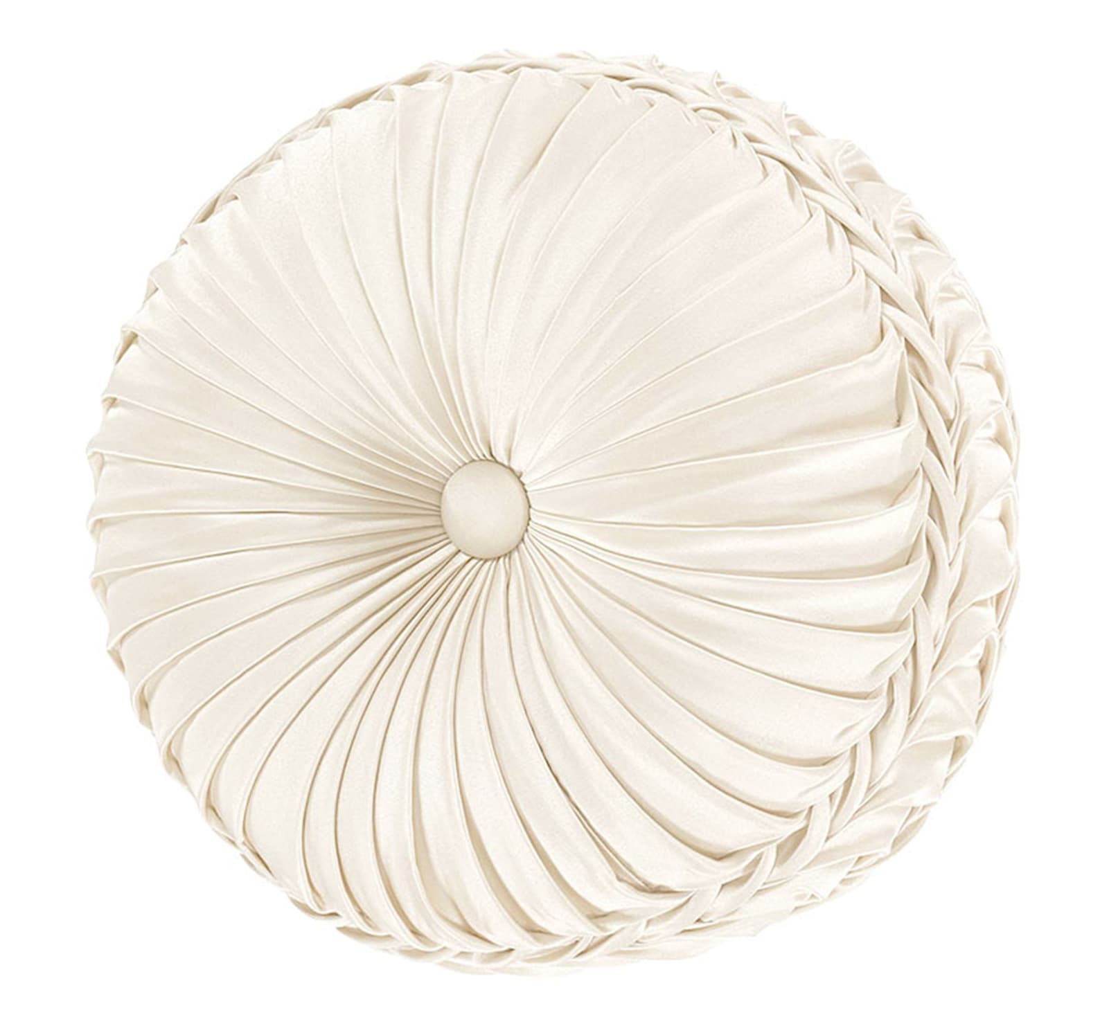 Large dolce Round Velvet Pleated Cushion, Luxurious Decorative Velvet ...