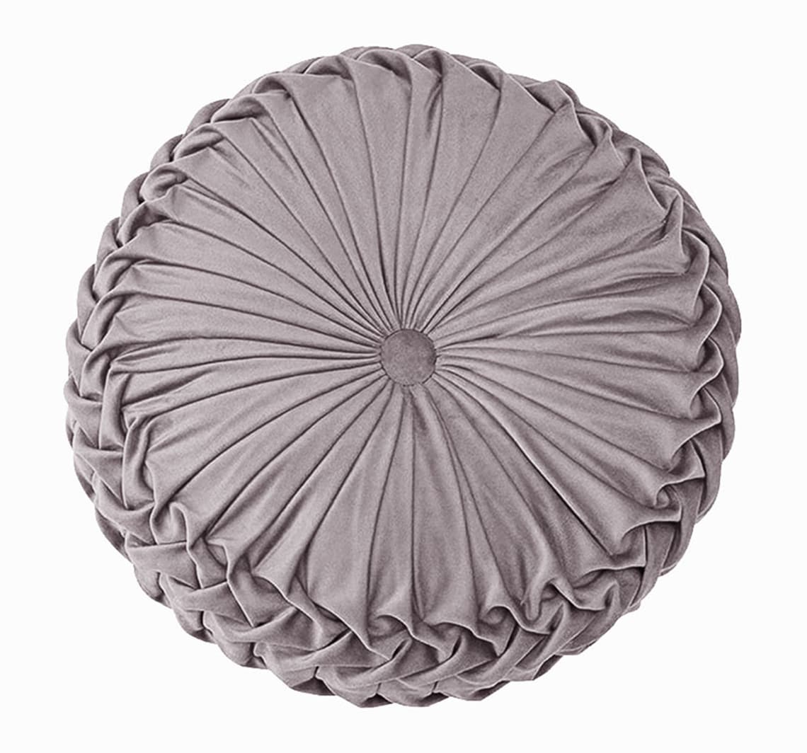 Large dolce Round Velvet Pleated Cushion - Etsy