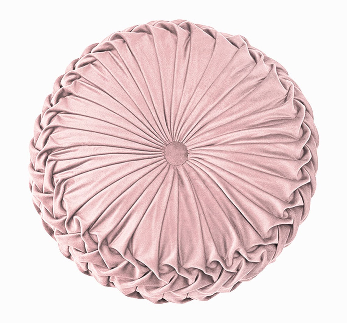 Large dolce Round Velvet Pleated Cushion - Etsy