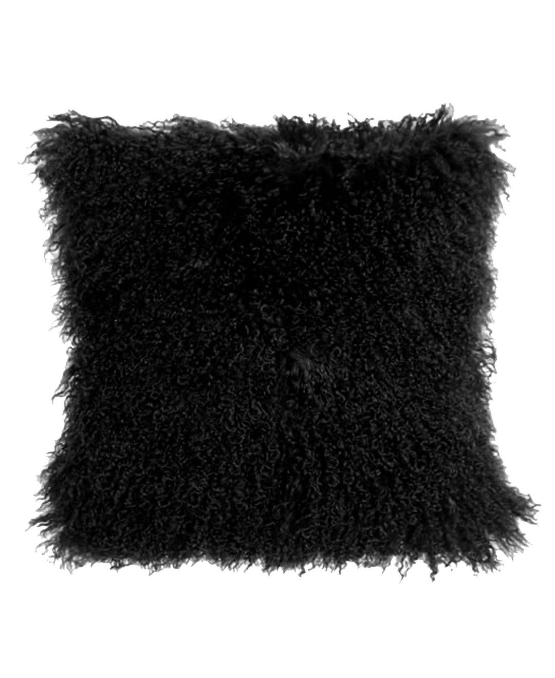 16"x16" Real Mongolian Lamb Fur Pillow / Tibetan Sheepskin / Luxury ...