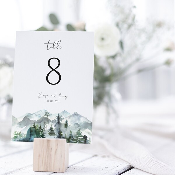 Mountain Table Numbers - Etsy