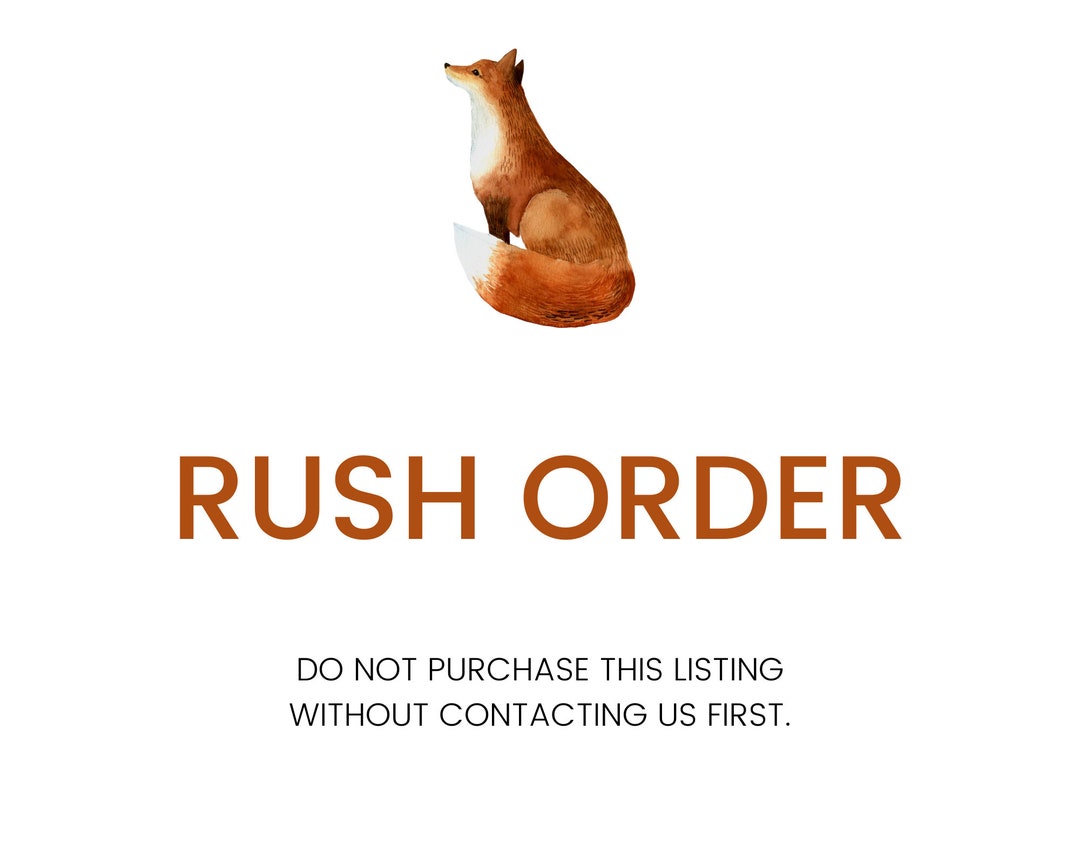 Rush Order - Etsy