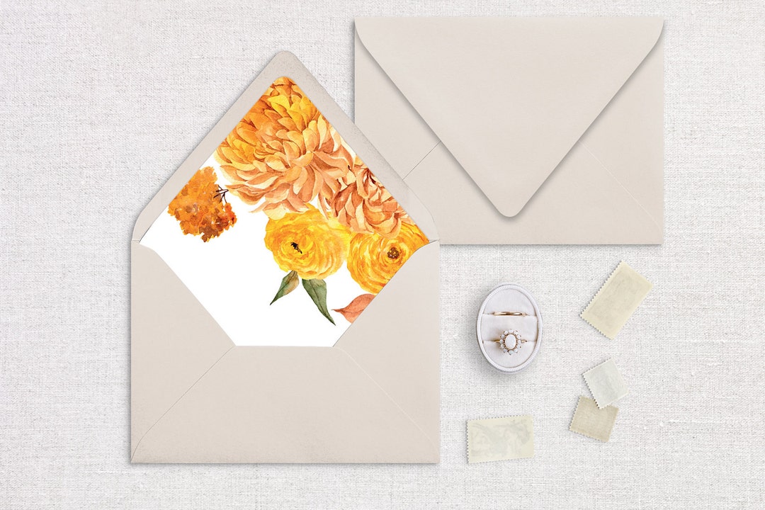 EVELYNE Envelope Liner, Wedding Invitation A7 Liner, Envelope Included ...