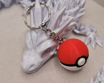 Pokeball Keychain and Pokeball With Stand 3D Print STL File - Etsy