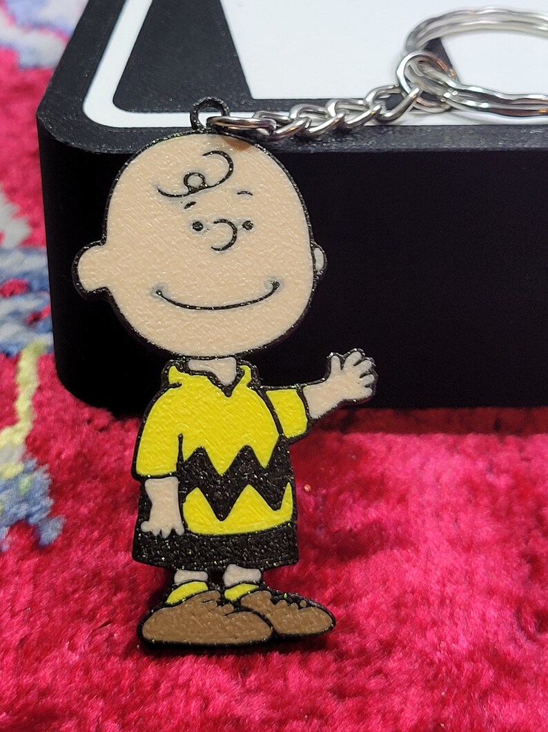 Charlie Brown Keyring 3d Printed - Etsy