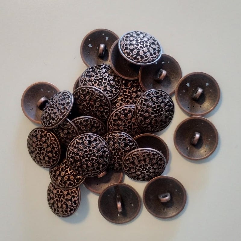 Copper Buttons - Etsy