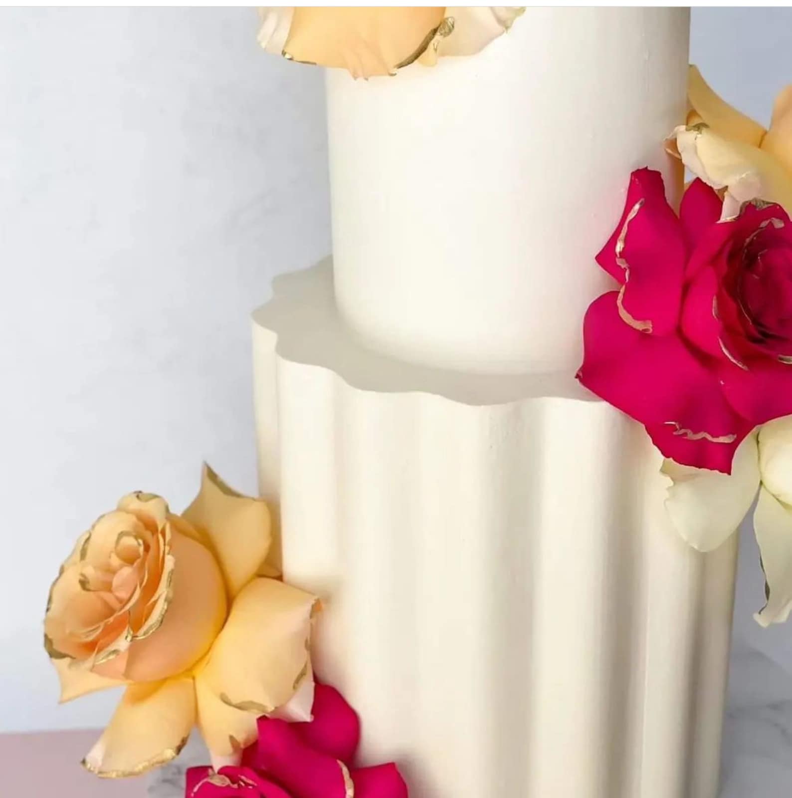 Original Corrugated Cake Shaper Acrylic Cake Guide Buttercream Ganache ...