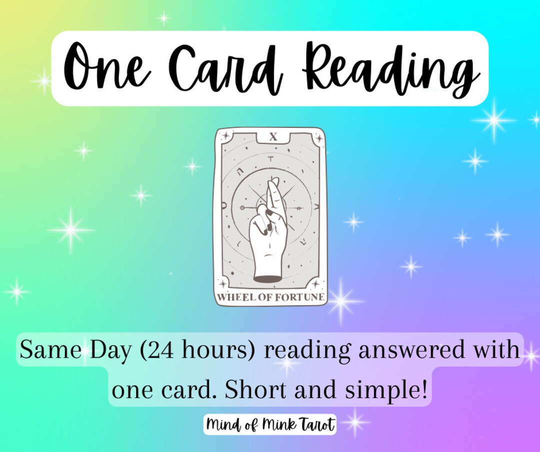 Simple, One Card Tarot Reading. Any Topic One Question Only - Etsy