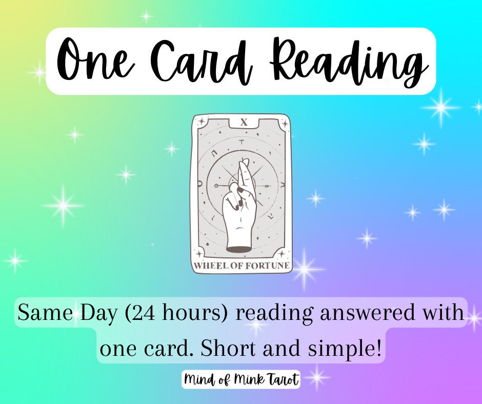 Simple, One Card Tarot Reading. Any Topic! One Question Only Answered ...