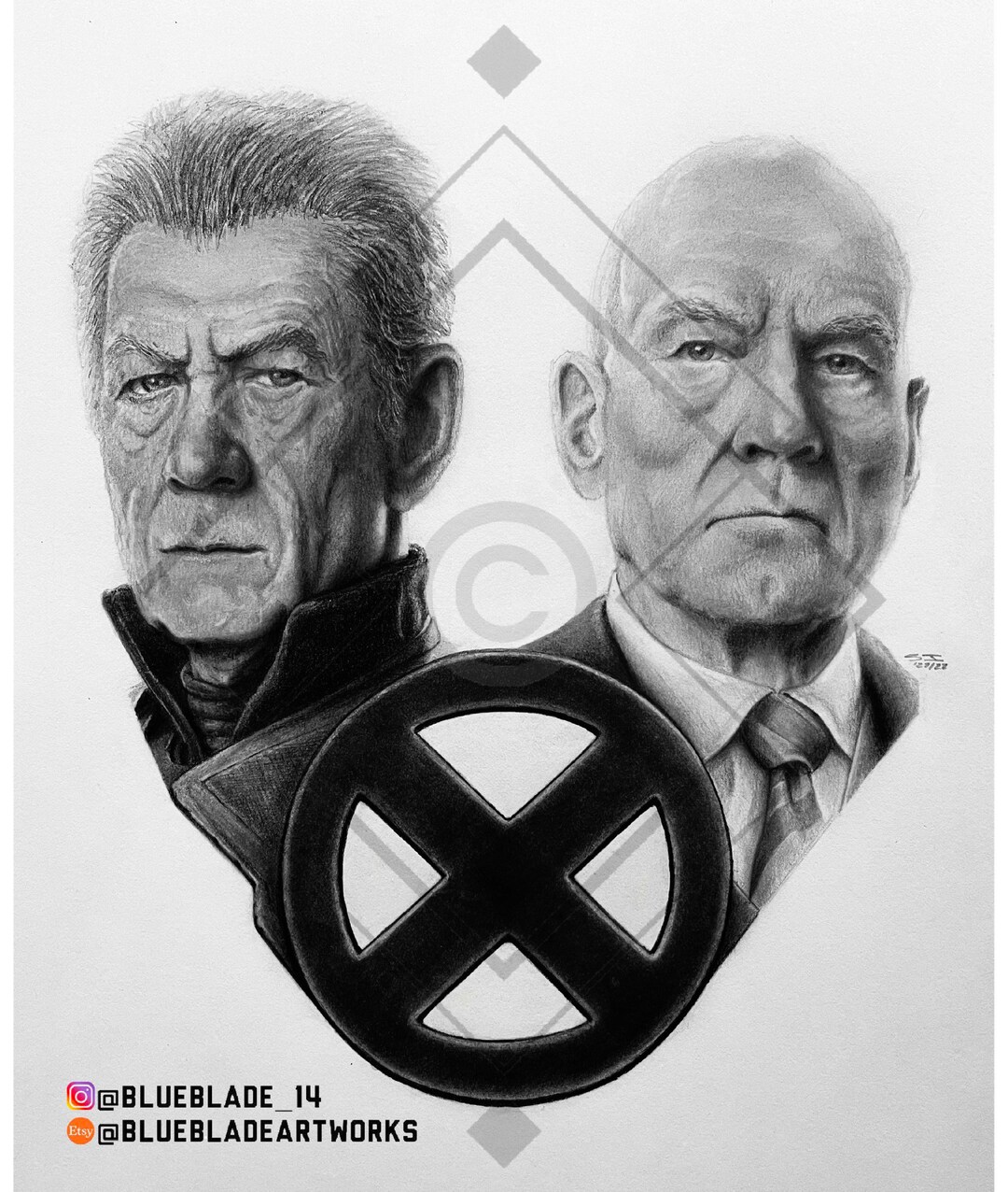 ORIGINAL Magneto and Professor Xavier - Etsy