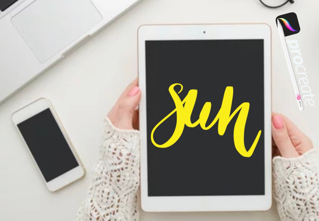 Sun. Fat Calligraphy Brush Procreate - Etsy