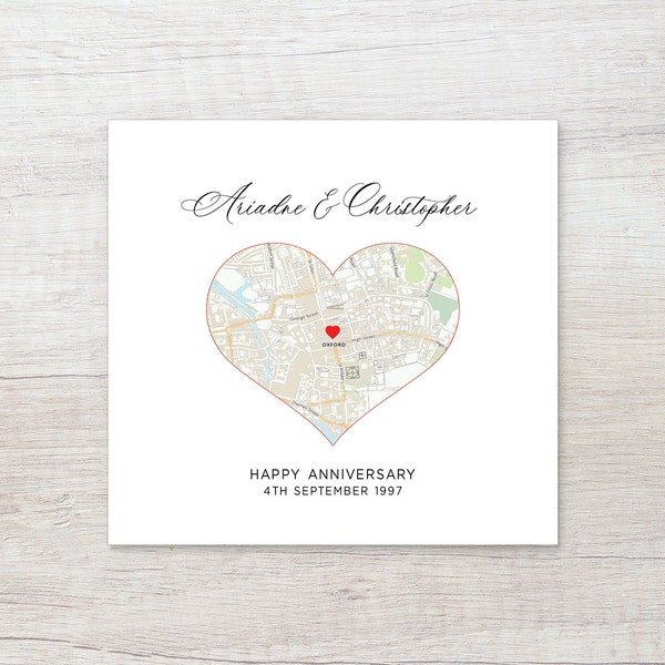 Anniversary Map - Etsy UK