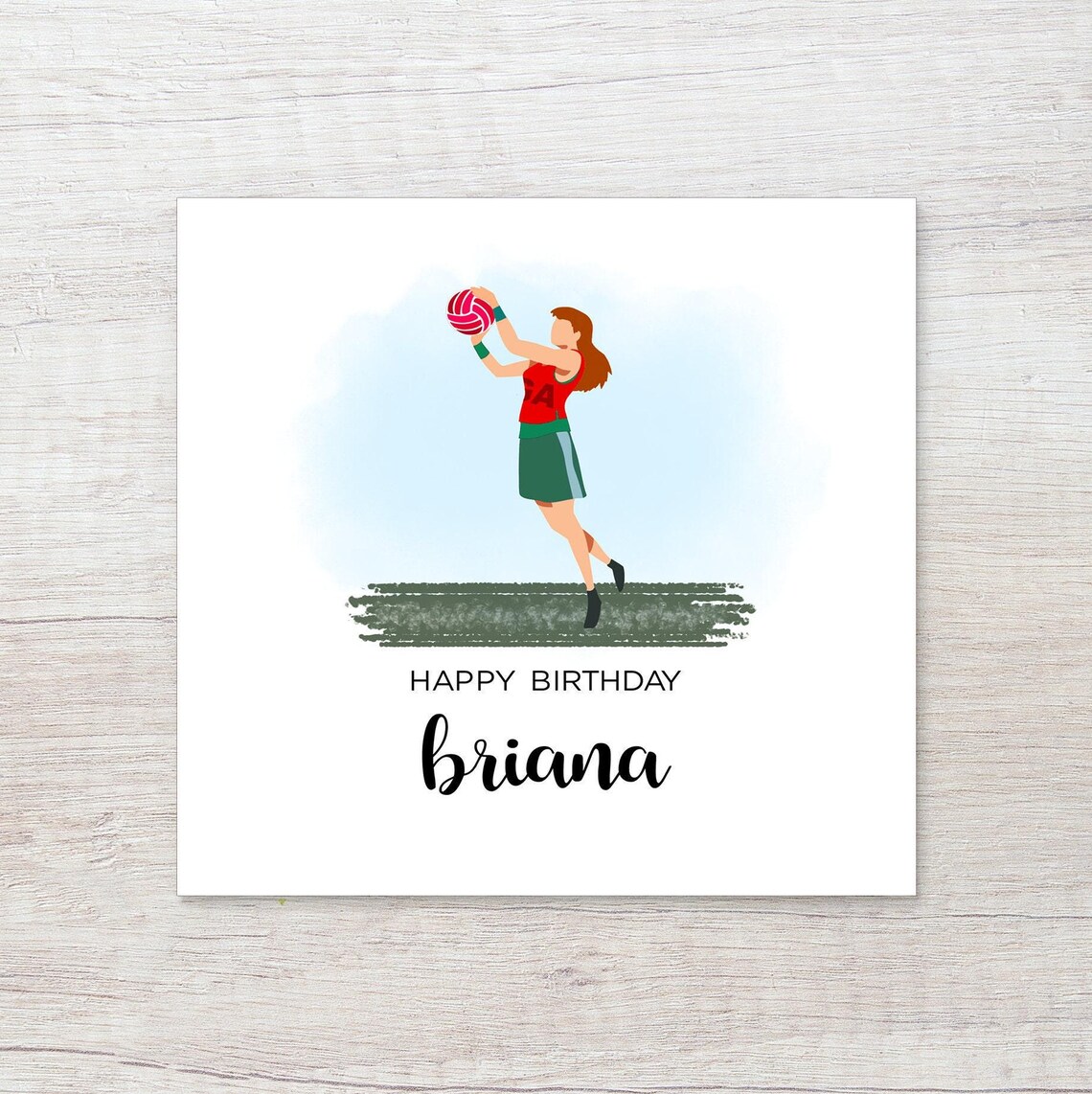 Netball Birthday Card • Netball Players Birthday Card • Netball Card ...