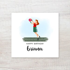 Netball Birthday Card • Netball Players Birthday Card • Netball Card ...