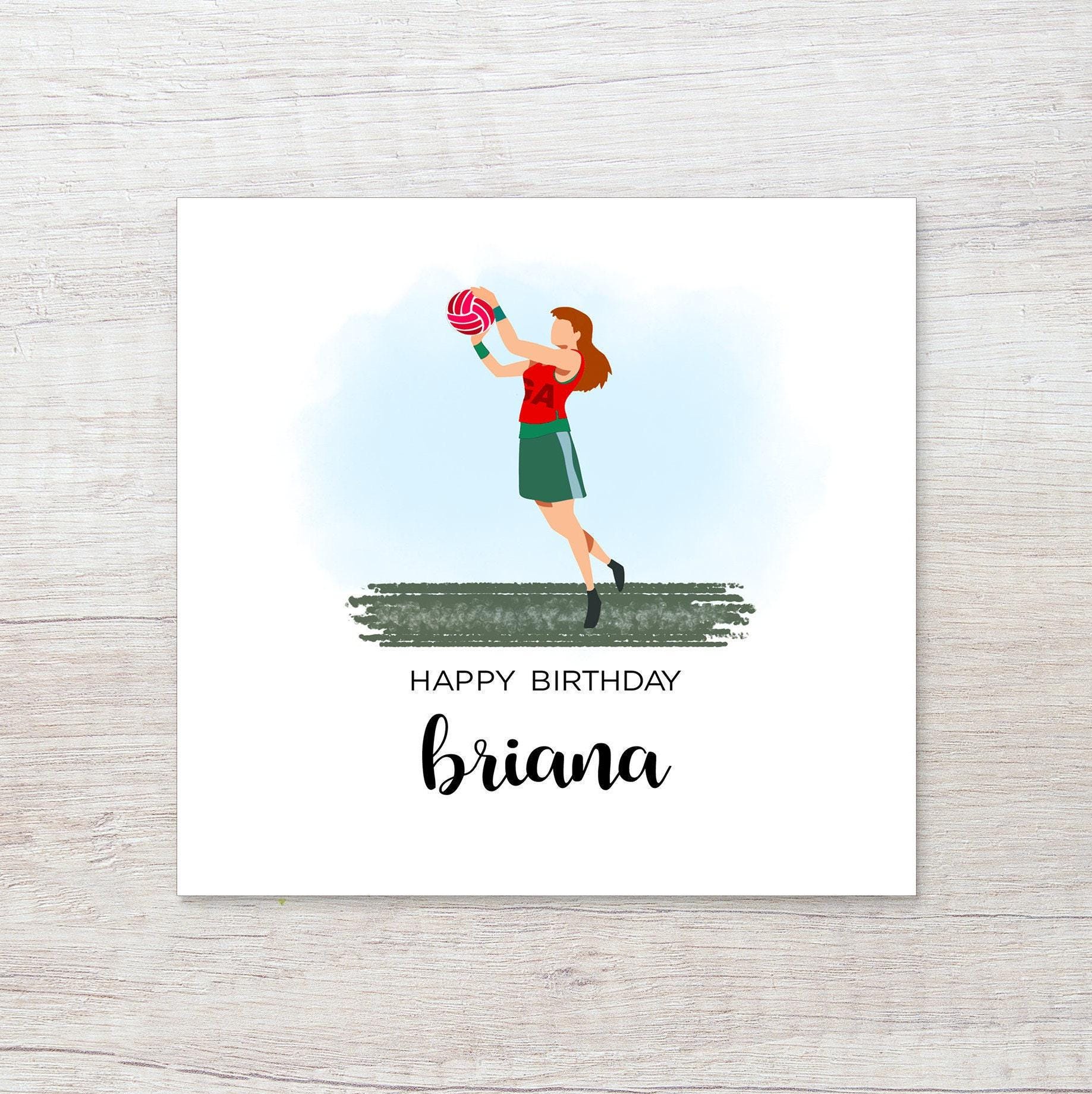 Netball Birthday Card • Netball Players Birthday Card • Netball Card ...