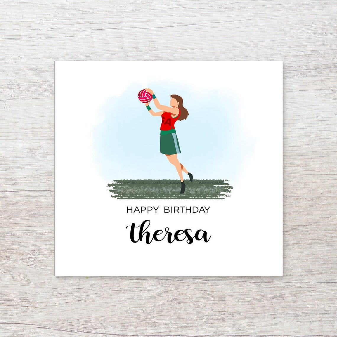 Netball Birthday Card • Netball Players Birthday Card • Netball Card ...