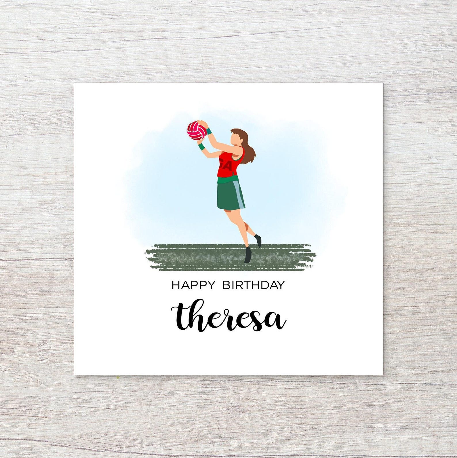 Netball Birthday Card • Netball Players Birthday Card • Netball Card ...