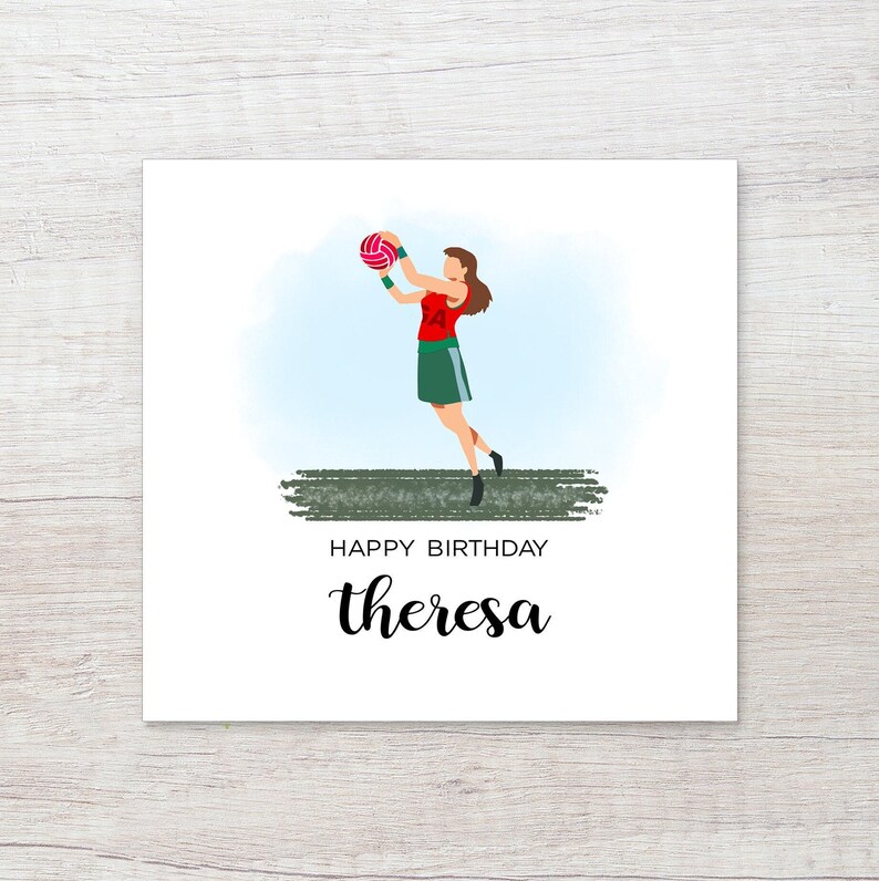 Netball Birthday Card • Netball Players Birthday Card • Netball Card ...