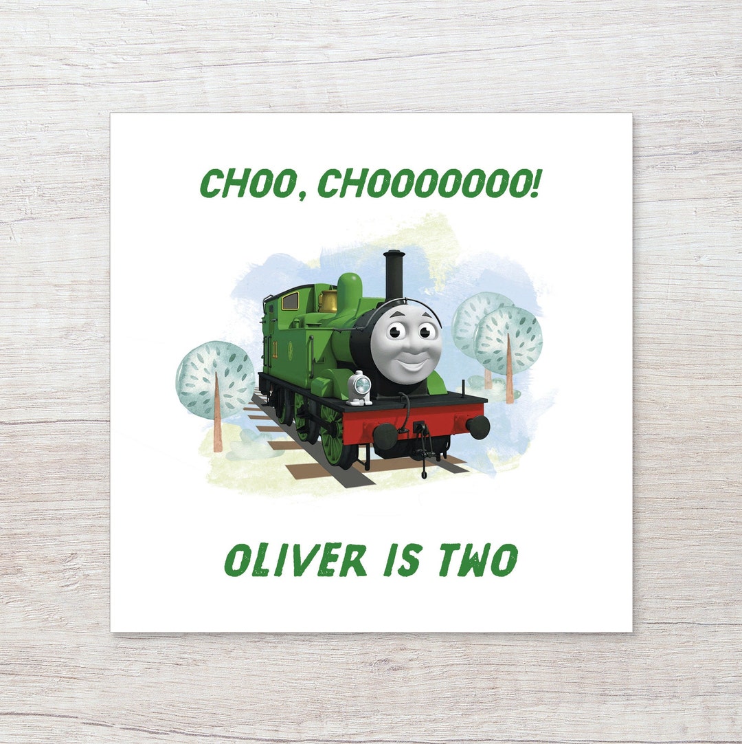 Oliver the Tank Engine Birthday Card Train Card Thomas Theme 2nd ...