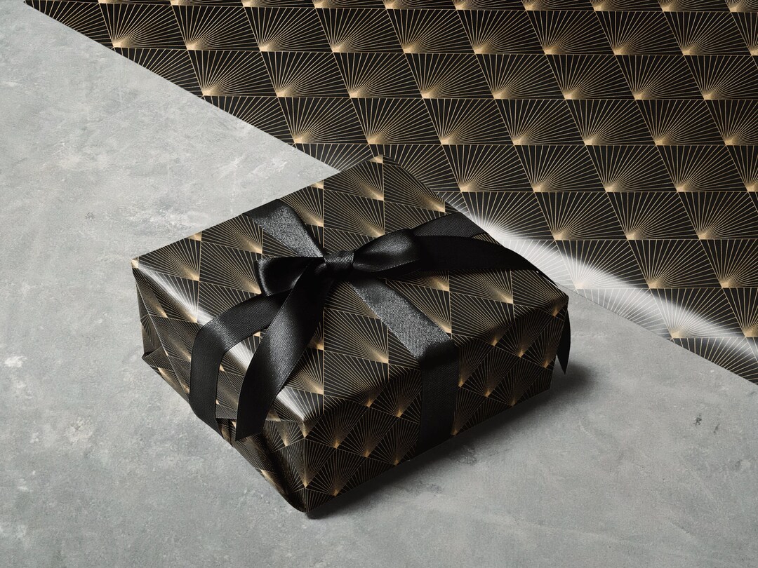 Art Deco Luxury Wrapping Paper • Geometric Pattern Gift Wrap • Great ...