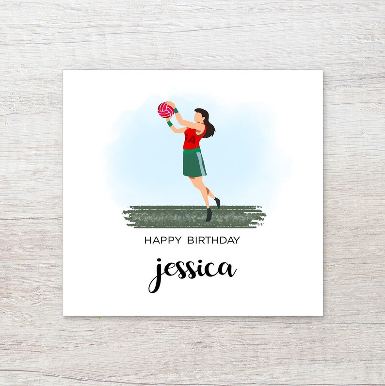 Netball Birthday Card • Netball Players Birthday Card • Netball Card ...