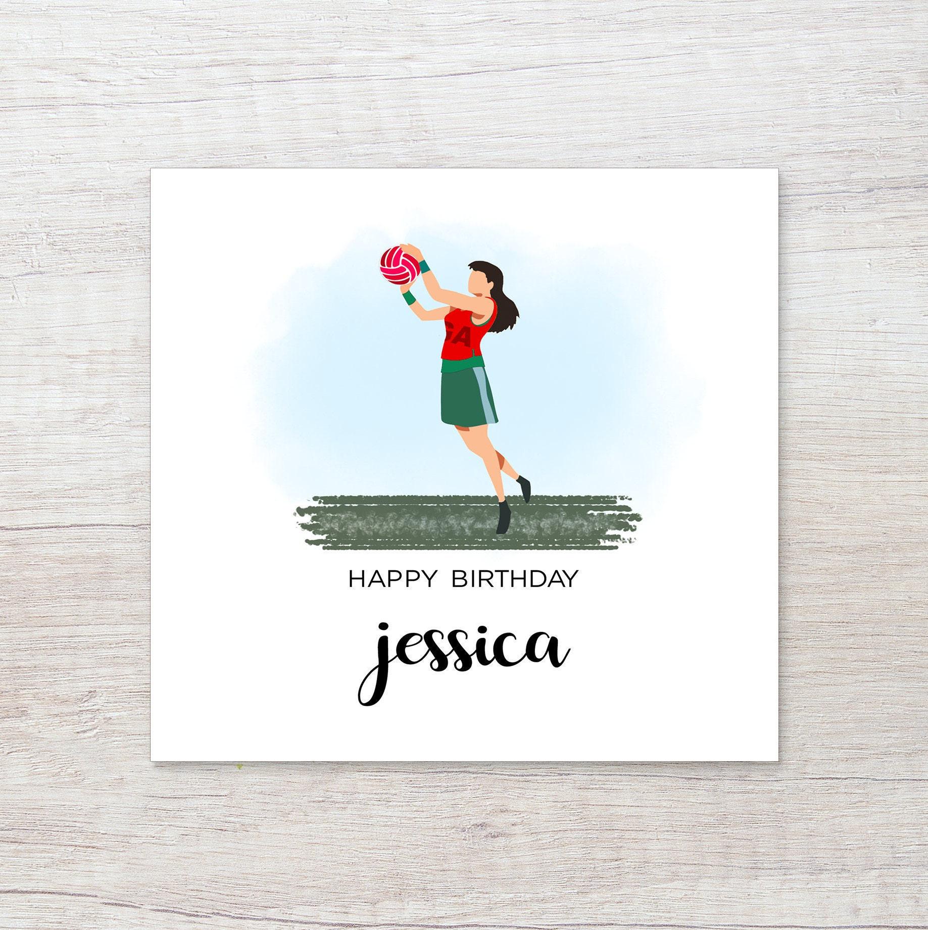 Netball Birthday Card • Netball Players Birthday Card • Netball Card ...