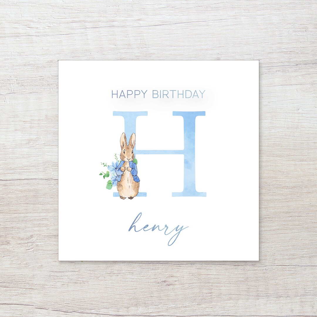 Personalised Birthday Card Peter Rabbit Birthday Card Birthday ...