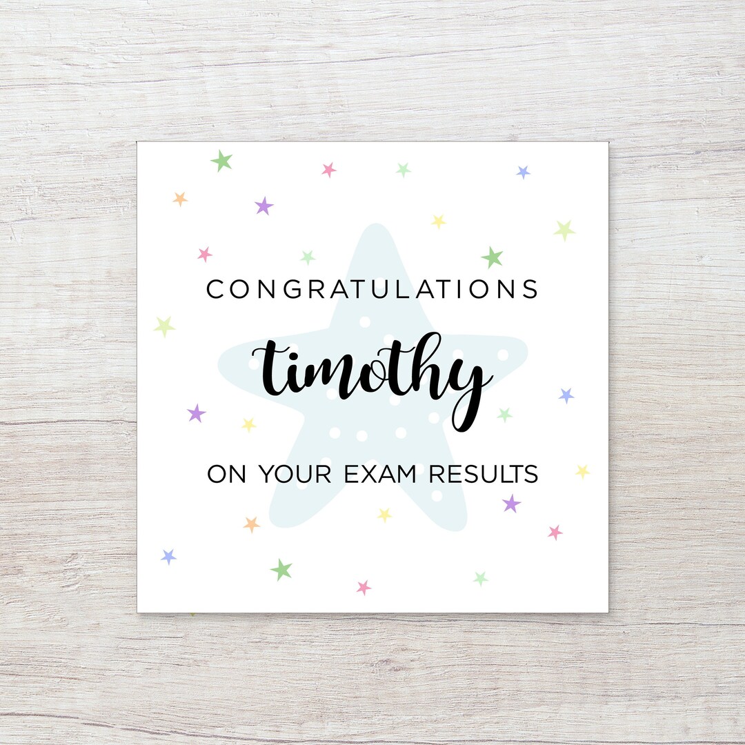 Congratulations on Your Exam Results • Exam Result Card ...