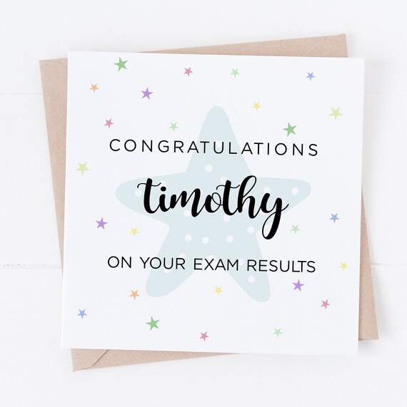 Congratulations on Your Exam Results Exam Result Card | Etsy