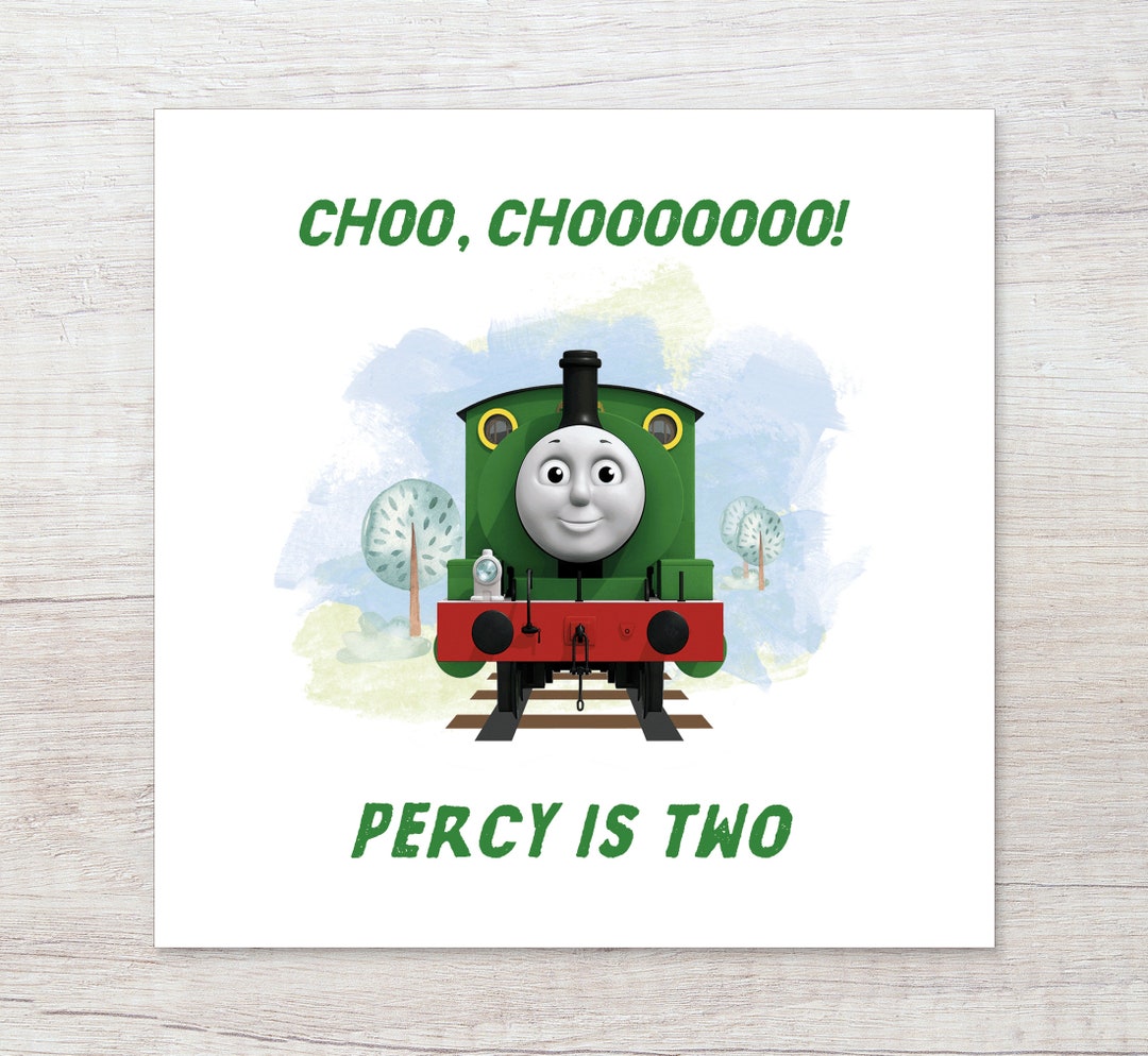Percy the Tank Engine Birthday Card • Thomas and Friends Card • Thomas ...