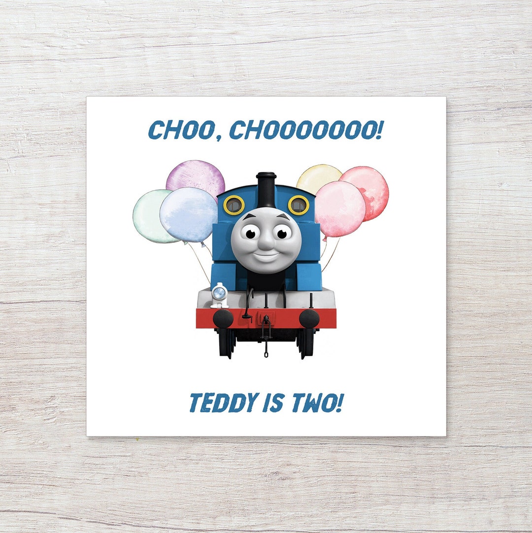 Thomas the Tank Engine Birthday Card Train Card Thomas - Etsy