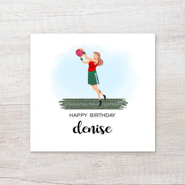 Netball Birthday Card - Etsy UK
