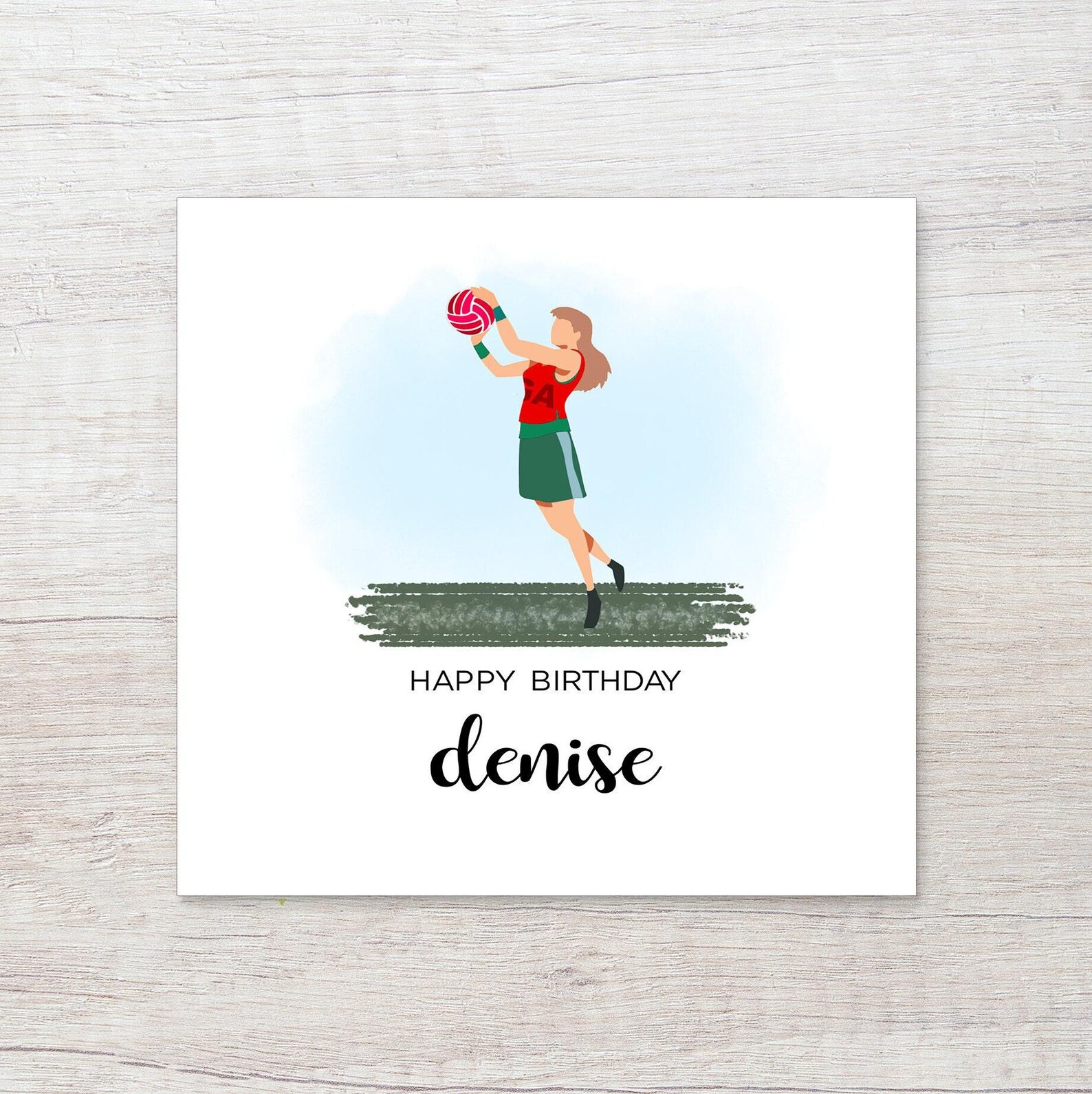 Netball Birthday Card • Netball Players Birthday Card • Netball Card ...