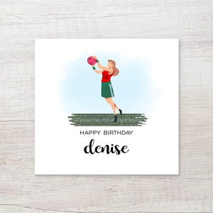 Netball Birthday Card • Netball Players Birthday Card • Netball Card ...