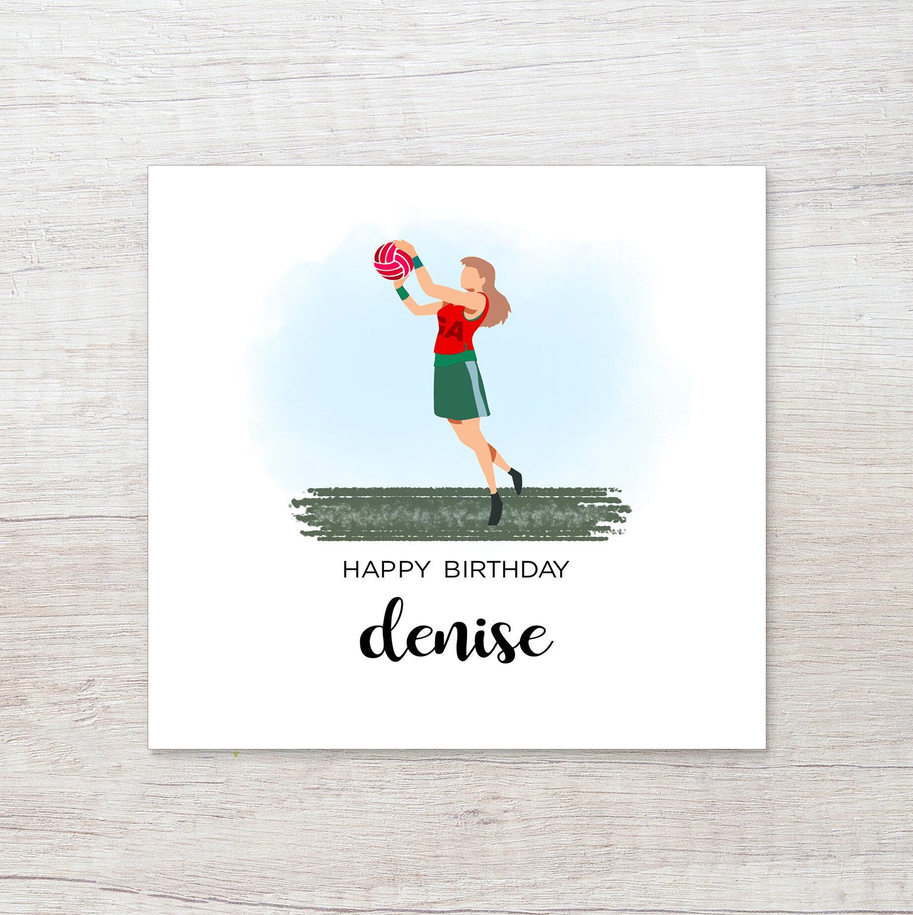 Netball Birthday Card • Netball Players Birthday Card • Netball Card ...