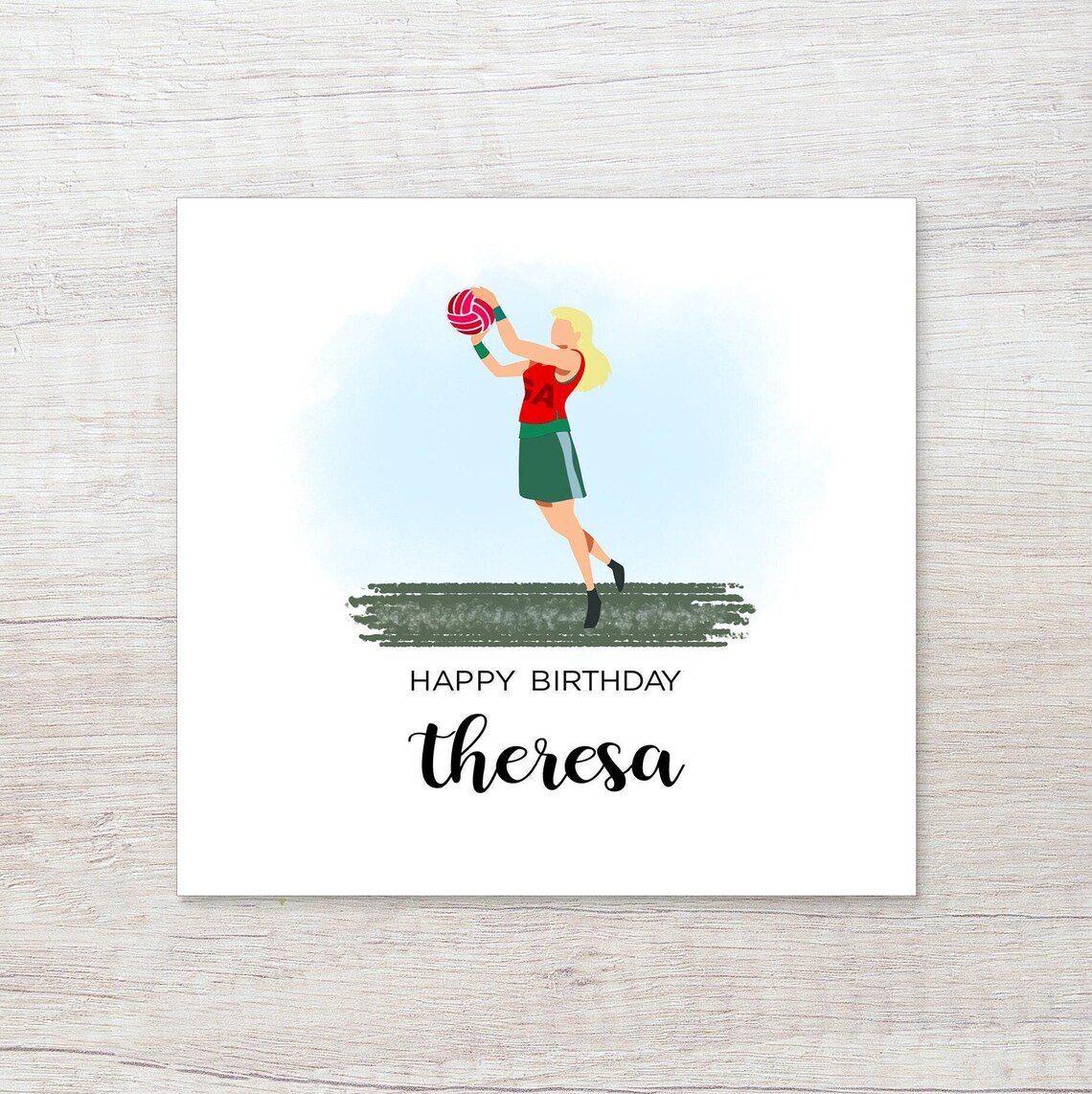 Netball Birthday Card • Netball Players Birthday Card • Netball Card ...