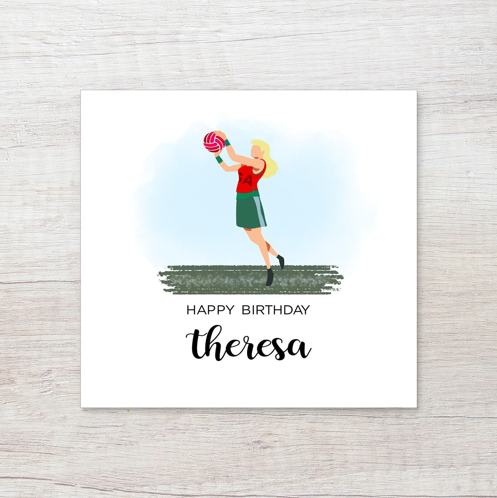 Netball Birthday Card • Netball Players Birthday Card • Netball Card ...