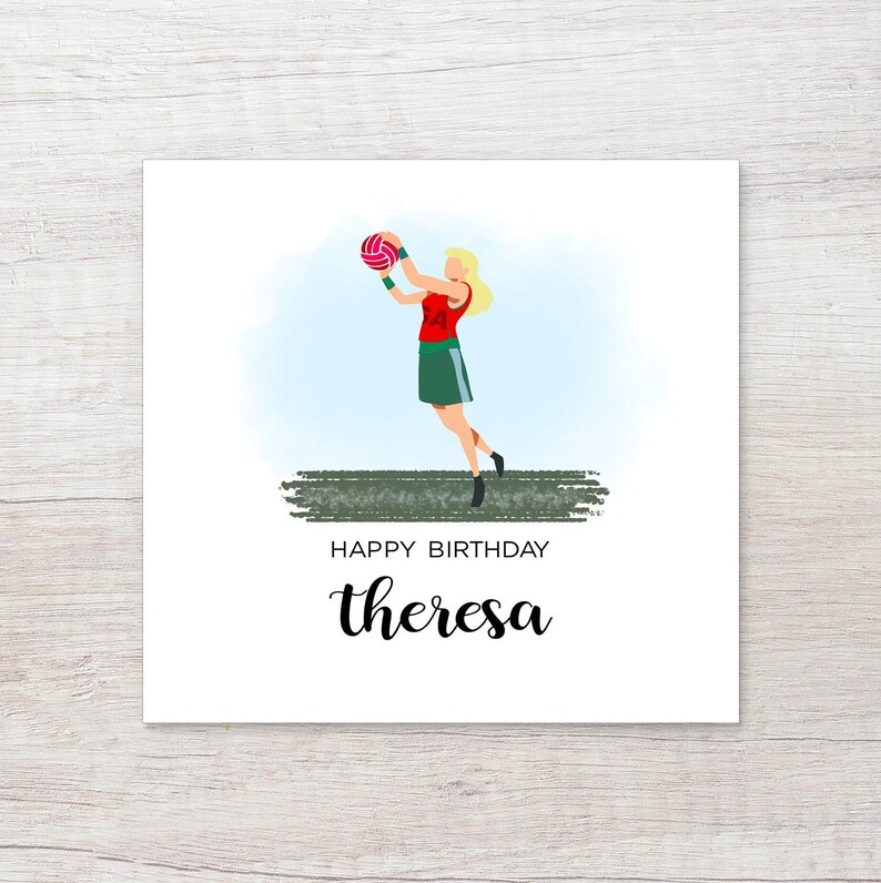 Netball Birthday Card • Netball Players Birthday Card • Netball Card ...