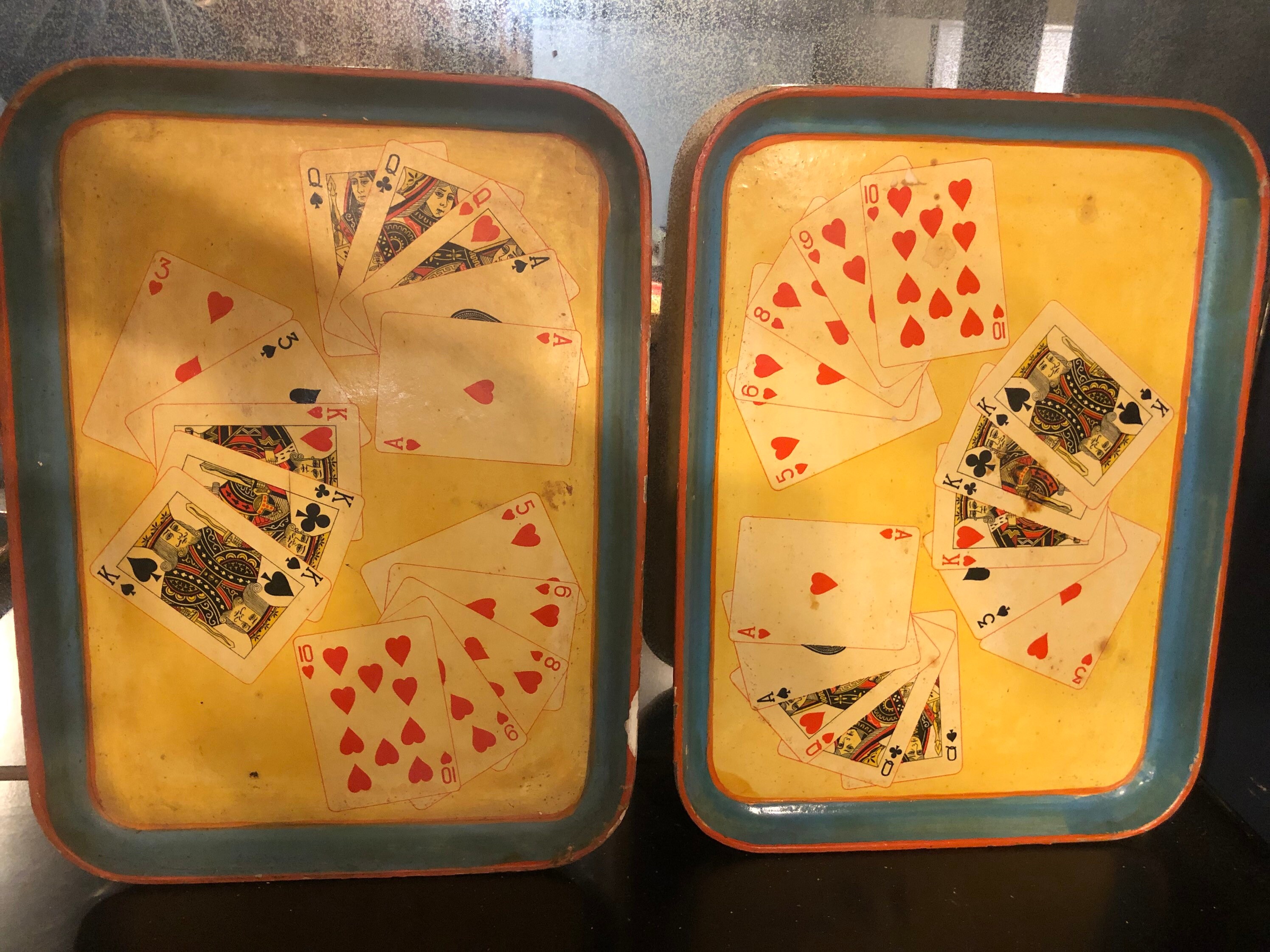 Vintage Poker Themed Serving Trays - Etsy