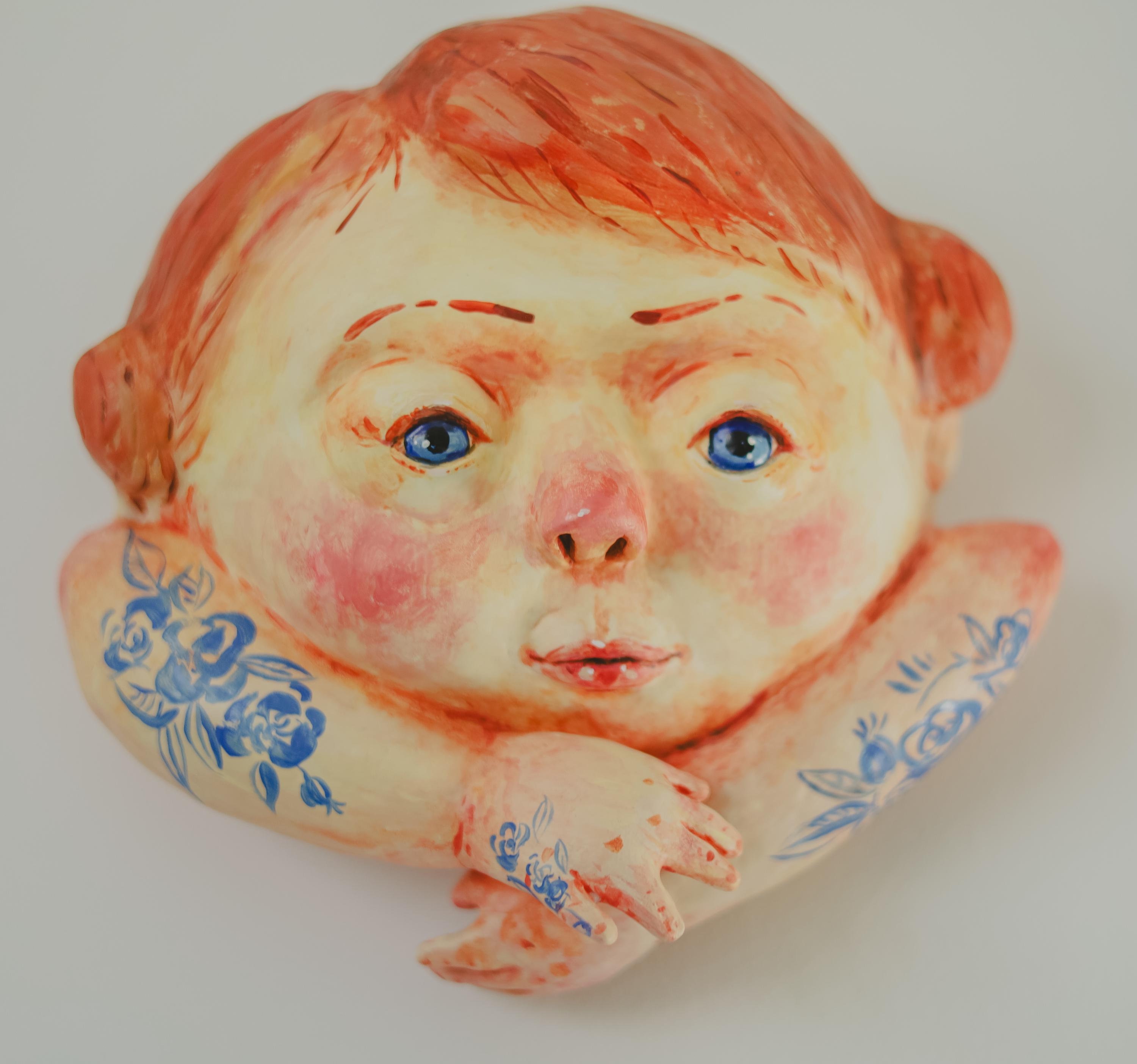 Handcrafted Paper Mache Doll Face Mask: Whimsical Wall Decor - Etsy