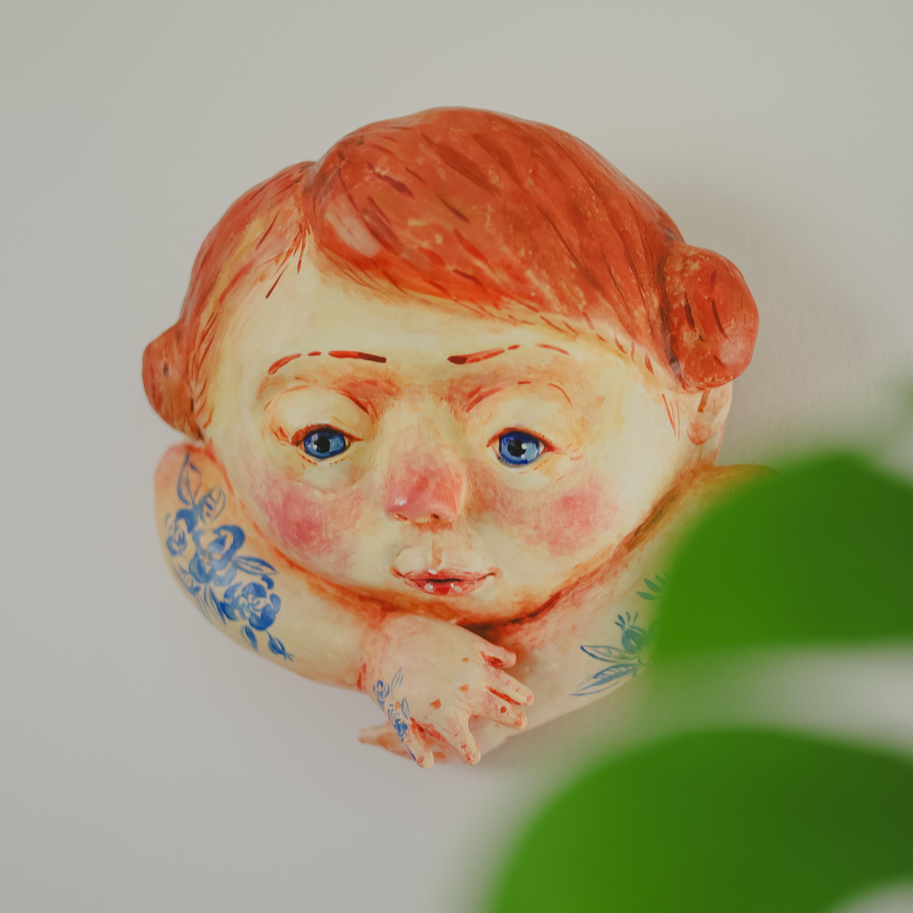 Handcrafted Paper Mache Doll Face Mask: Whimsical Wall Decor - Etsy