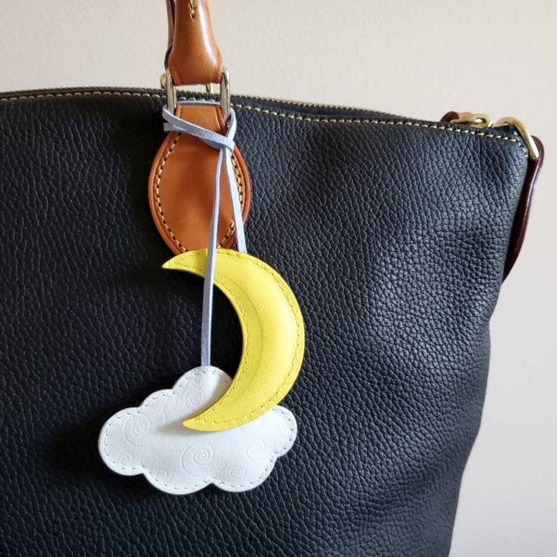 Leather Bag Charm - Etsy