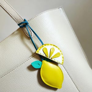 Lemon Handbag Charm Kawaii Keychain Leather Handbag Decor Farmers ...