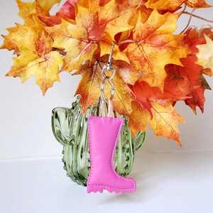 Rain Boot Cute Fall Keychain, Leather Handbag Charm, Keychain Charm for ...