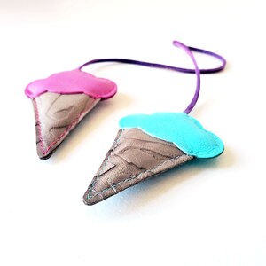 Ice Cream Bag Charm, Leather Purse Charm, Kawaii Ice Cream, Valentines ...